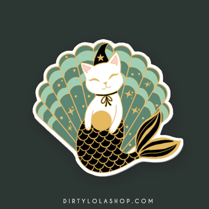 MERMAID KITTY - CAT STICKER – DIRTY LOLA